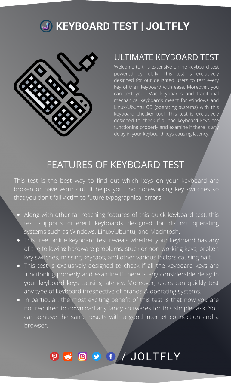 Keyboard Test | Device Tests - Joltfly