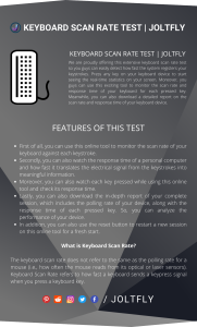 Keyboard Scan Rate Test | Keyboard Test - Joltfly