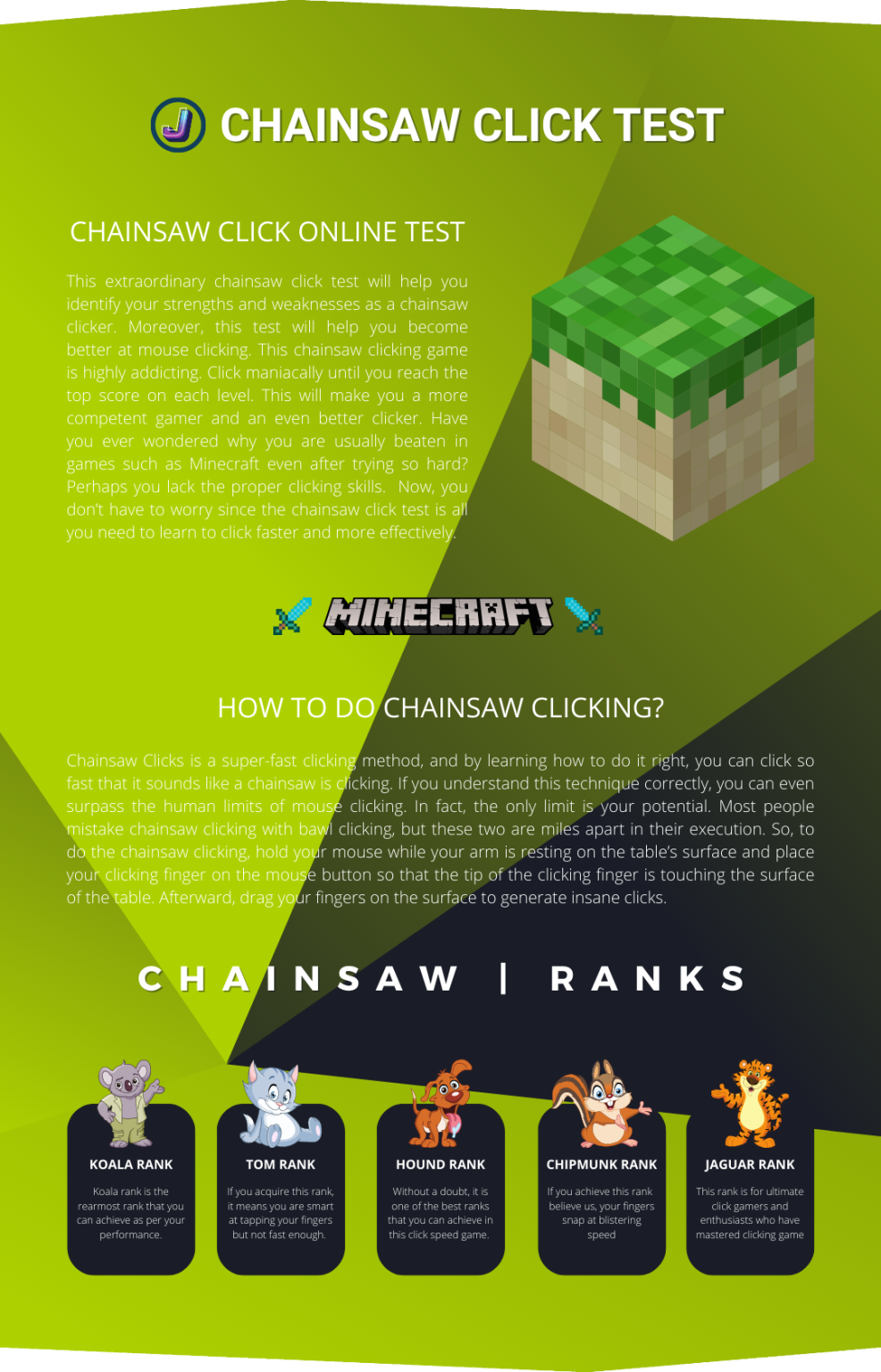 Chainsaw Click Test | Click Tests - Joltfly