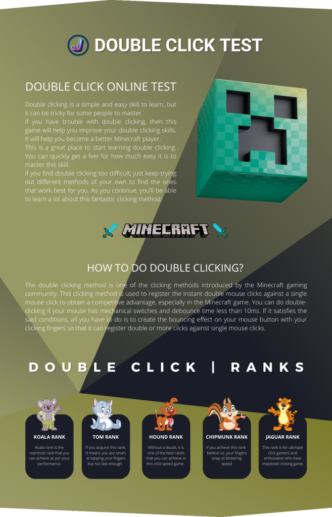 Double Click Test | Click Tests - Joltfly
