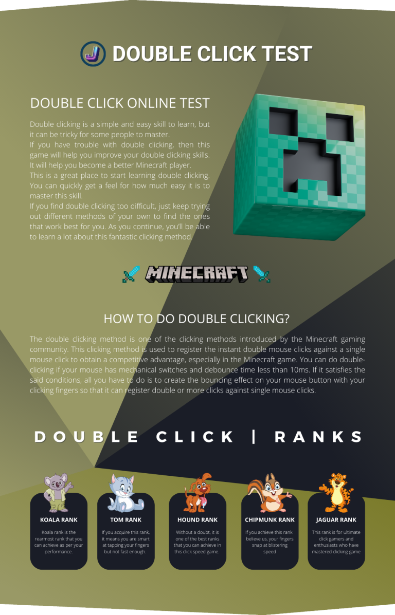 Double Click Test | Click Tests - Joltfly