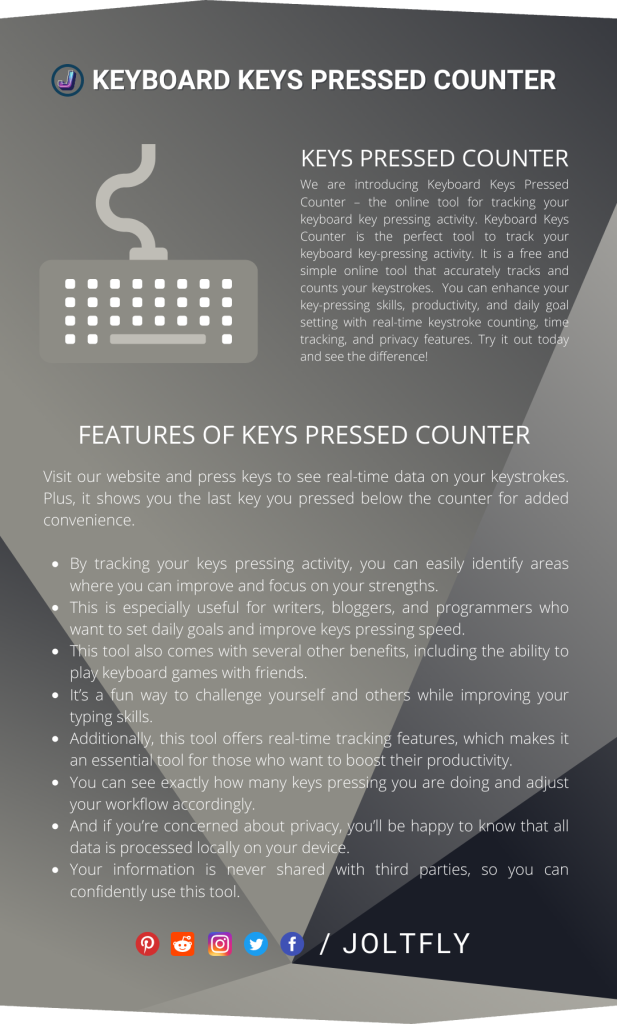 Keyboard Keys Counter - Joltfly