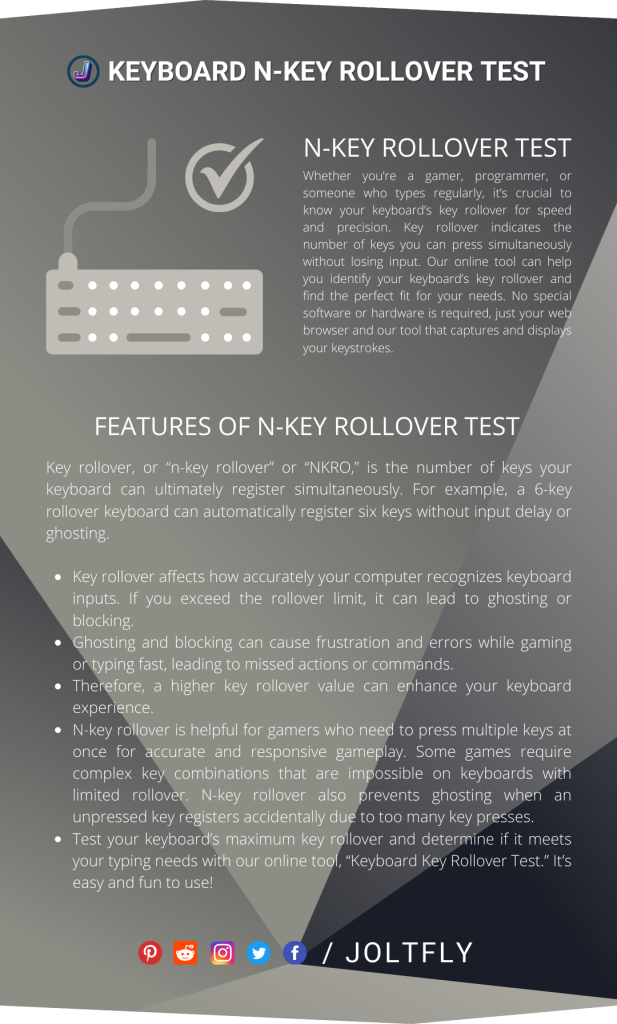 Key Rollover Test - Joltfly