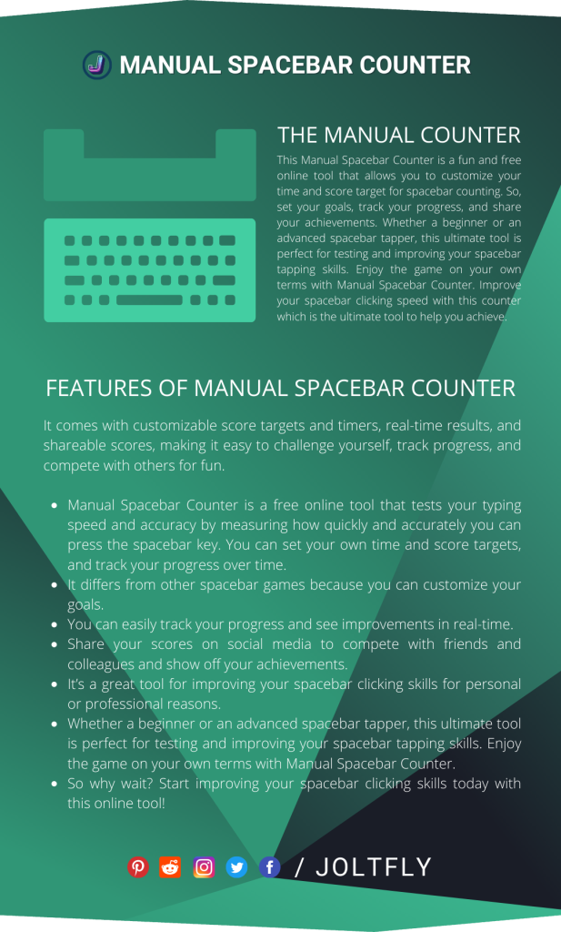 Manual Spacebar Counter - Joltfly