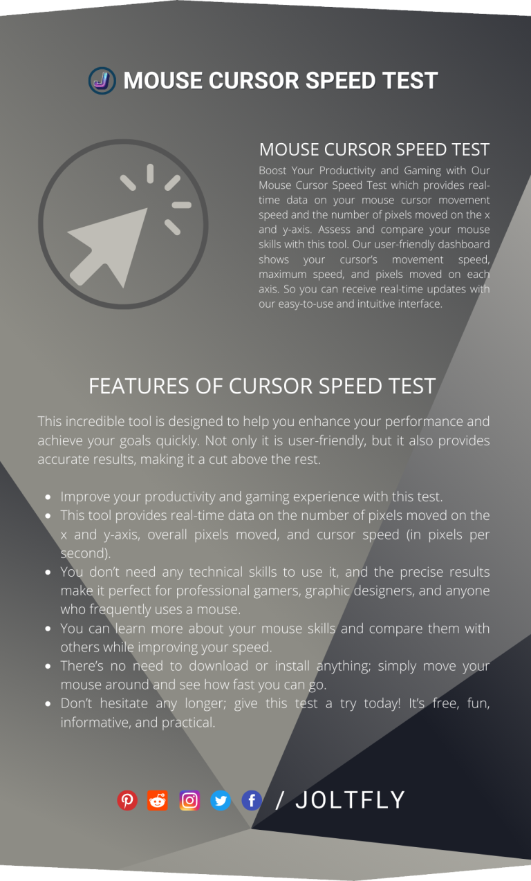 Mouse Cursor Speed Test - Joltfly