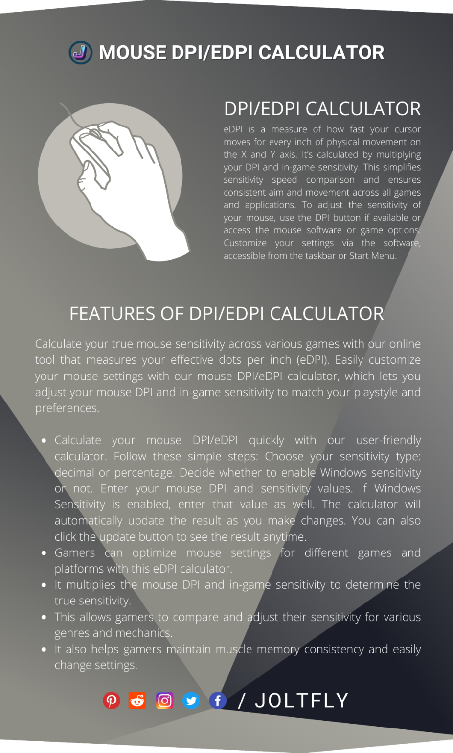 Mouse DPI/eDPI Calculator - Joltfly
