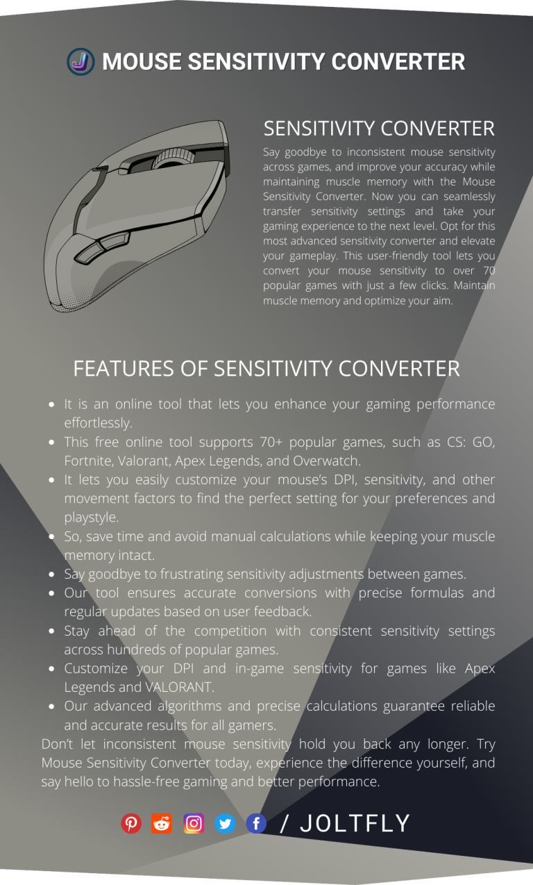 Mouse Sensitivity Converter - Joltfly