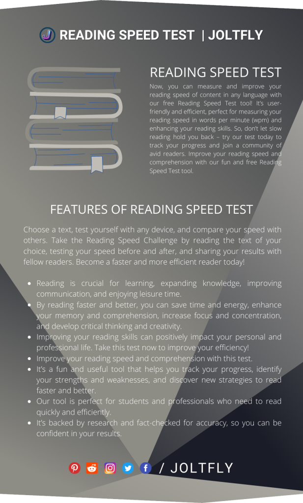 Reading Speed Test - Joltfly