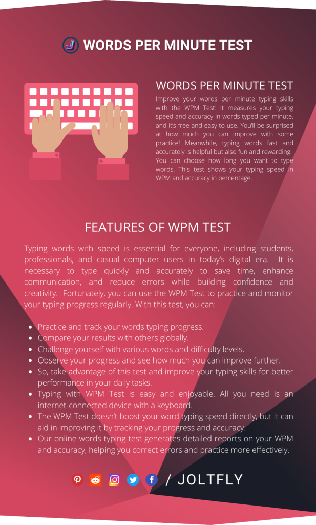 WPM Test Joltfly