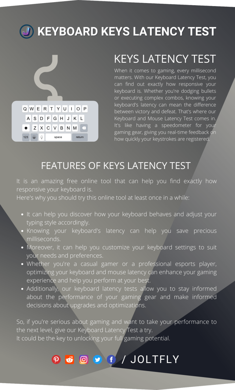 Keyboard Keys Latency Test - Joltfly Keyboard Keys Latency Test - Joltfly