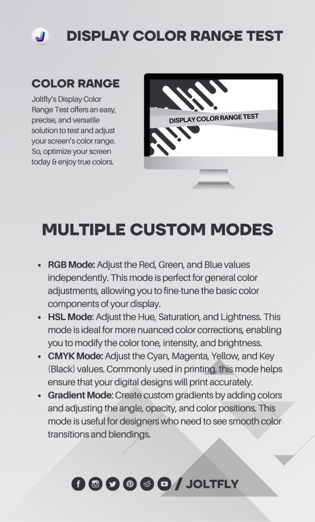 Display Color Range Test - Joltfly