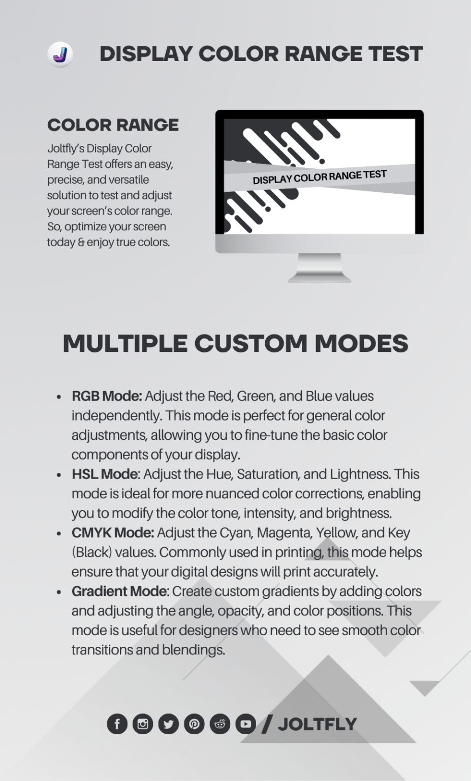 Display Color Range Test - Joltfly