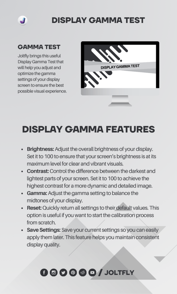 Display Gamma Test - Joltfly